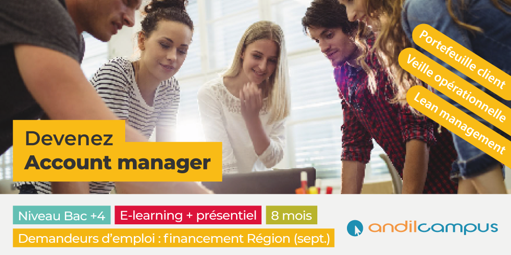 Devenez Account Manager - métier, salaire, formation | Andilcampus - Andilcampus