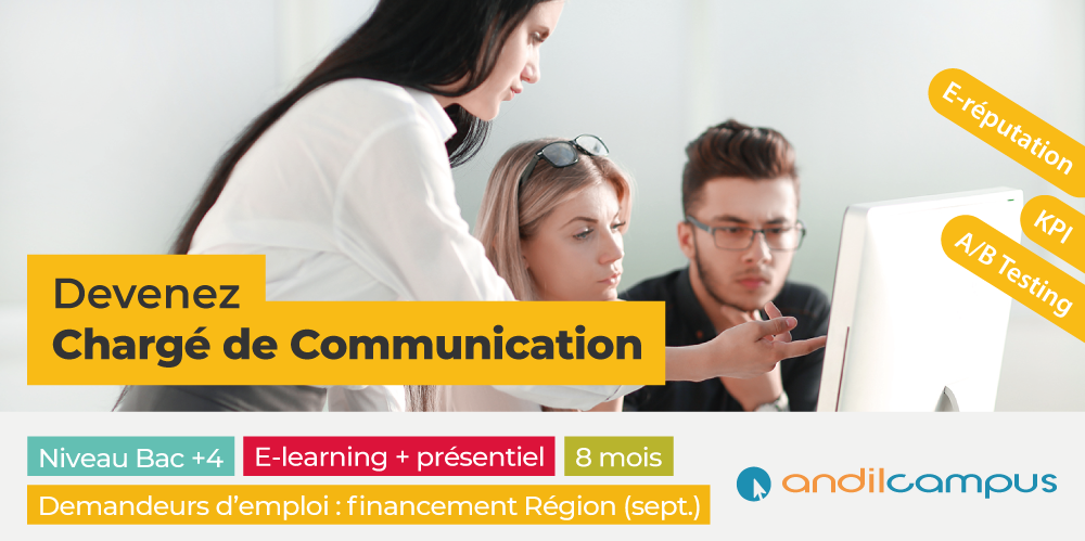 Devenez Chargé de Communication - métier, salaire, formation | Andilcampus - Andilcampus